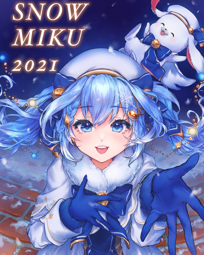 The Big ImageBoard (TBIB) - 1girl beret blue bow blue eyes blue gloves ...