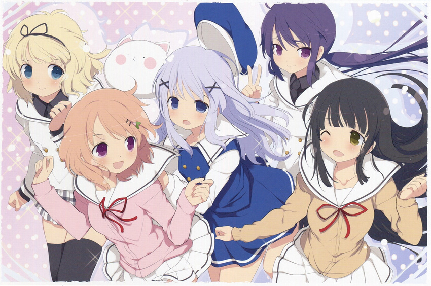 The Big ImageBoard (TBIB) - 5girls :d ;d angora rabbit anime screenshot ...