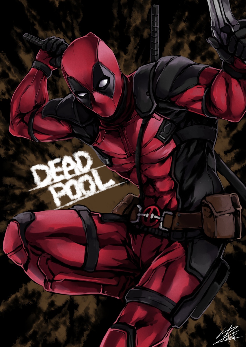 The Big ImageBoard (TBIB) - belt deadpool gun highres looking at viewer ...