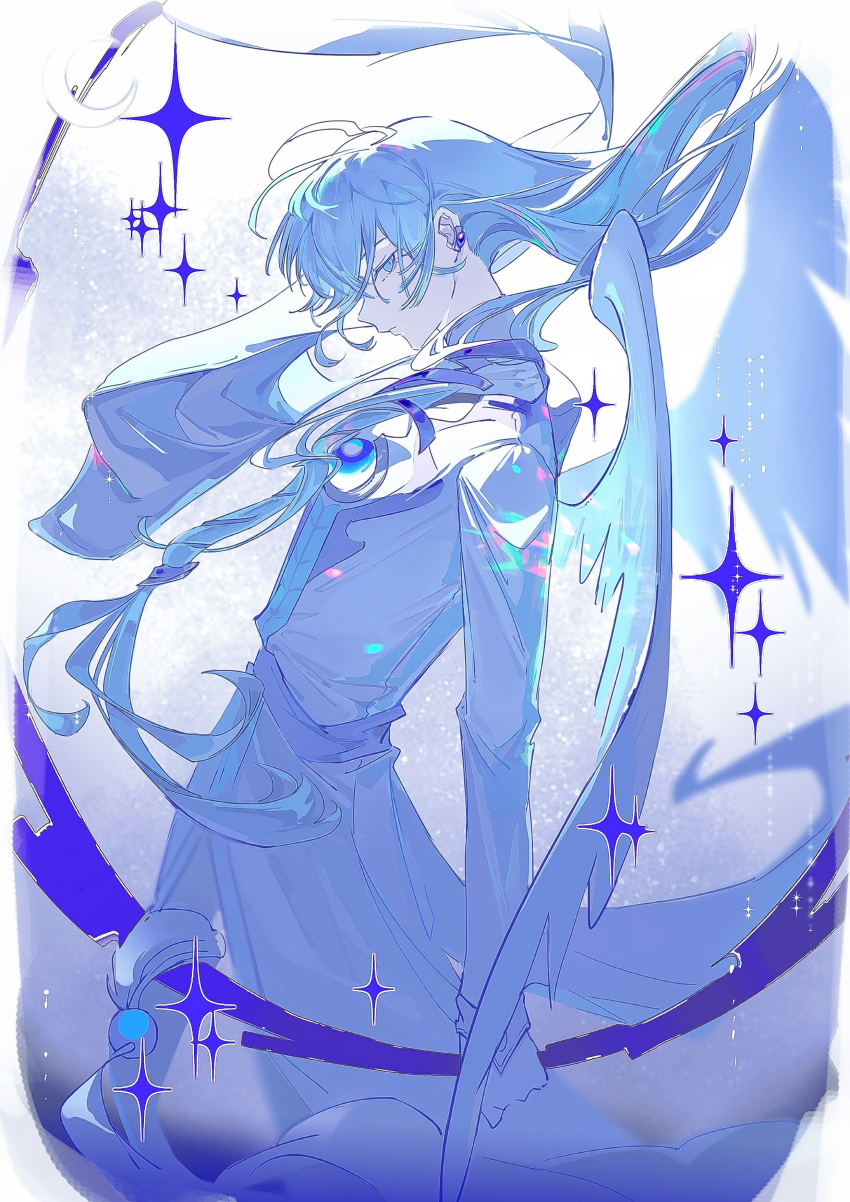 The Big ImageBoard (TBIB) - 1boy absurdres angel wings bishounen blue eyes blue gemstone blue ...