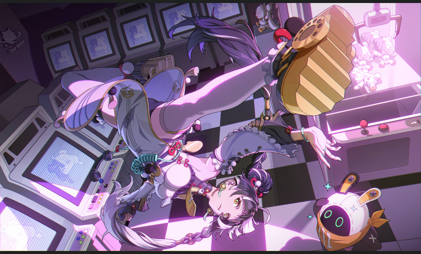 The Big ImageBoard (TBIB) - 1girl arcade arcade cabinet bangboo (zenless zone zero) bare ...