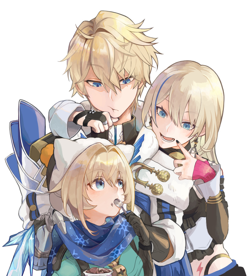 The Big ImageBoard (TBIB) - 1boy 2girls :d :t absurdres black gloves ...