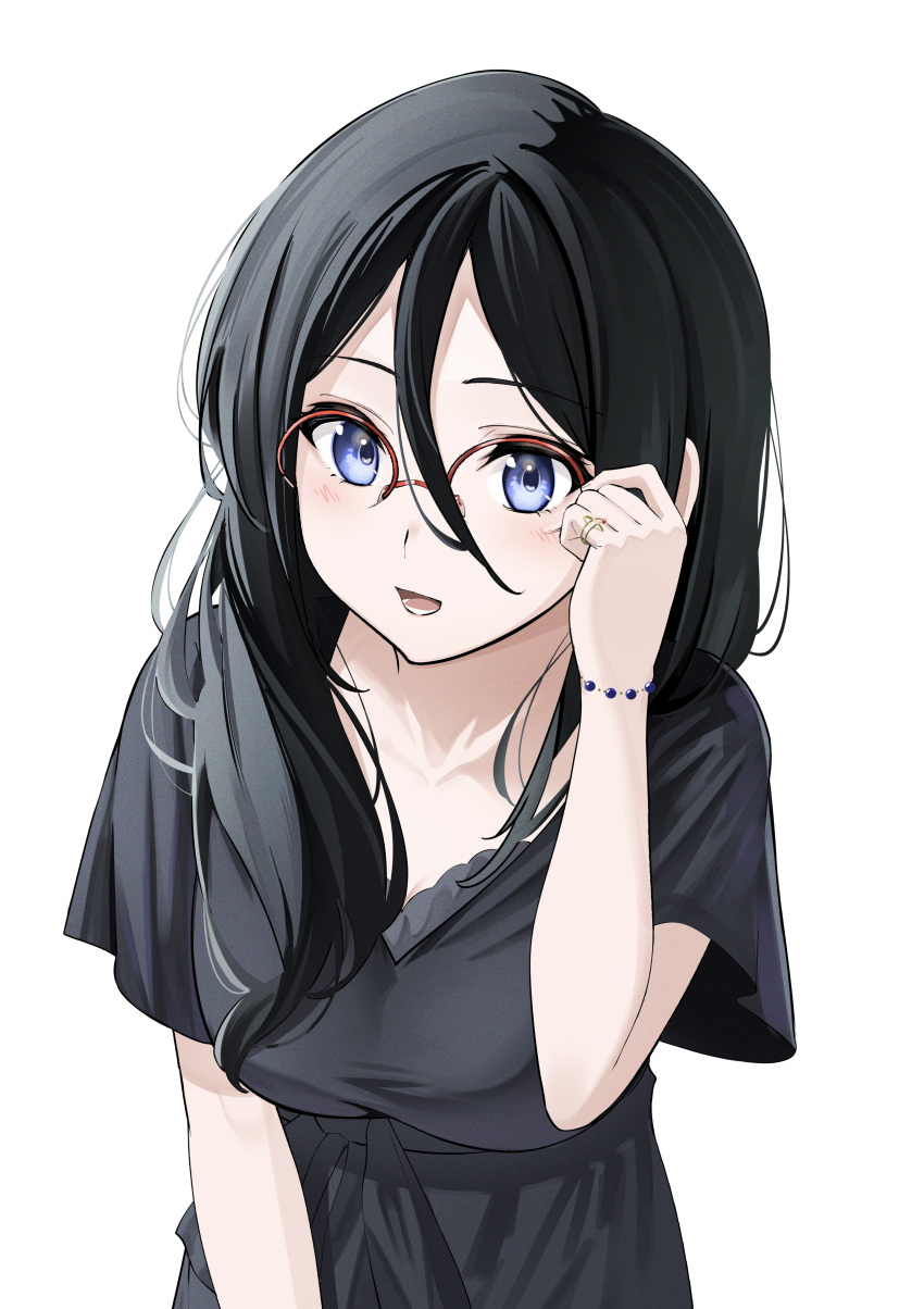 The Big ImageBoard (TBIB) - 1girl absurdres akane (tgixb) black dress black hair bracelet ...