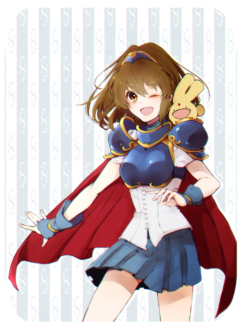 The Big Imageboard Tbib Arle Nadja Armor Armored Dress Blue Skirt