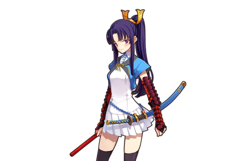The Big Imageboard Tbib 1girl Armor Black Thighhighs Blush Breasts