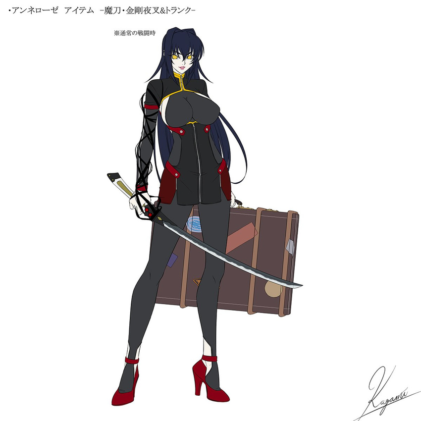 The Big Imageboard Tbib 1girl Annerose Vajra Artist Name Black Hair Breasts Character Sheet