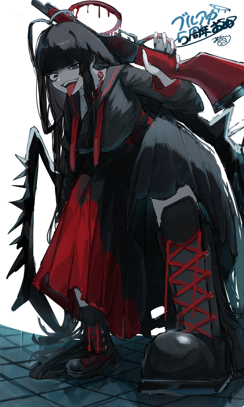 The Big ImageBoard (TBIB) - 1girl absurdres ahoge black boots black ...