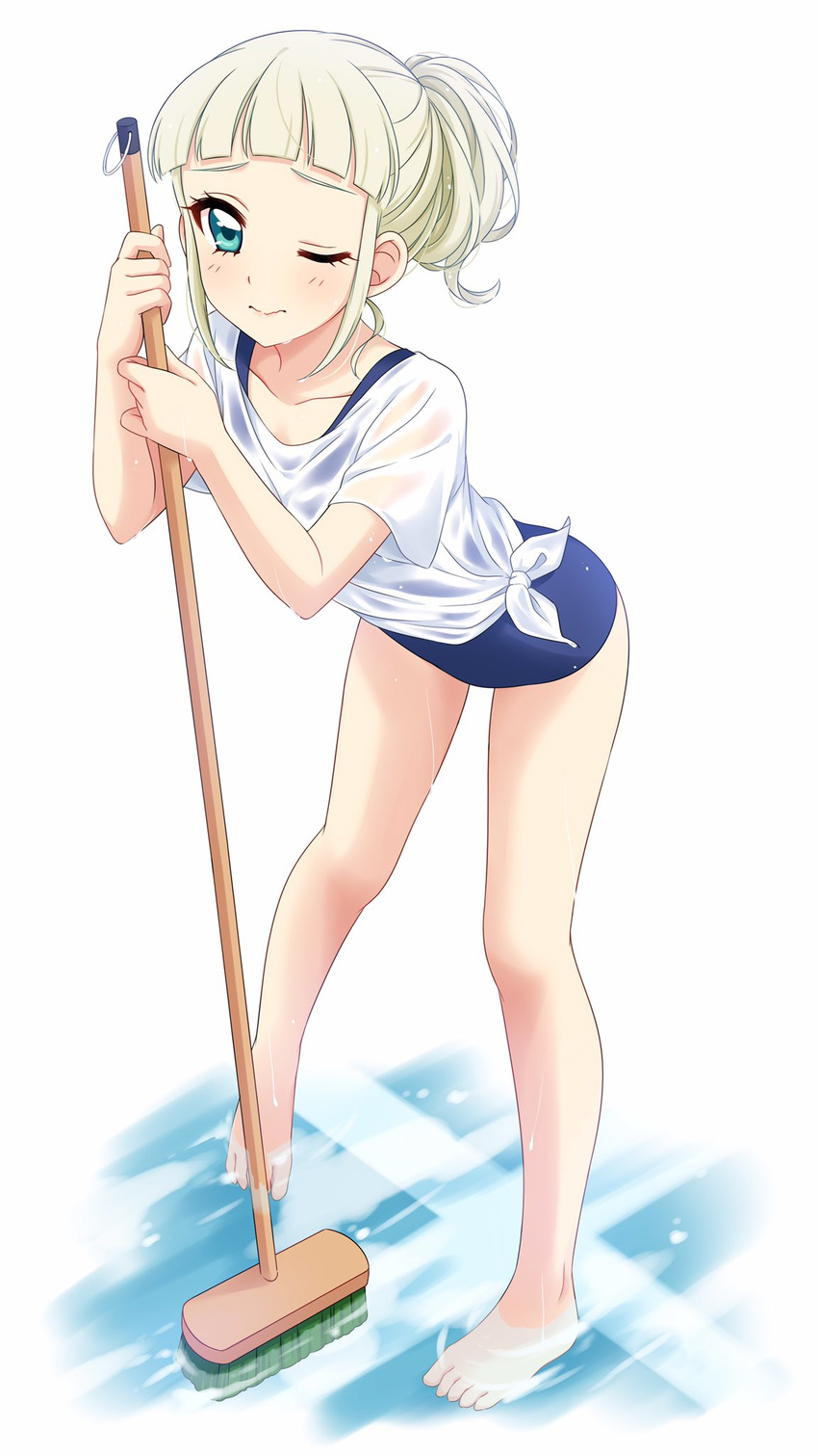 The Big ImageBoard (TBIB) - 1girl aikatsu! aikatsu! (series) aqua eyes bare legs barefoot blonde ...