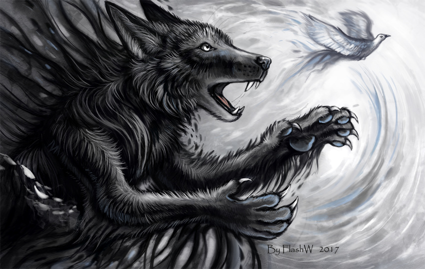 The Big ImageBoard (TBIB) - 2017 ambiguous gender anthro avian bird black fur black lips black ...