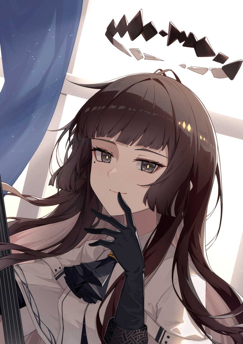 The Big ImageBoard (TBIB) - absurdres arknights ascot black ascot black gloves black hair black ...