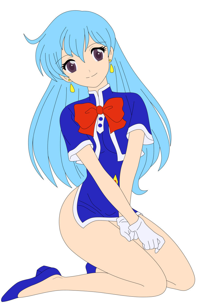 The Big ImageBoard (TBIB) - 1girl 90s absurdres ass bangs blue footwear blue hair bow breasts ...