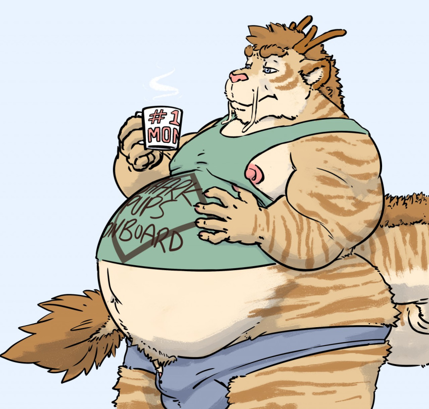 The Big ImageBoard (TBIB) - belly beverage big belly bottomwear bulge clothing dragon felid hi ...