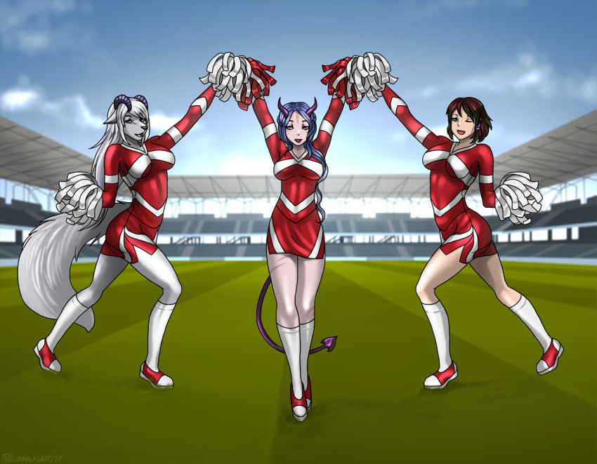 The Big Imageboard Tbib 2017 Anthro Breasts Ceri Cheerleader Digital Media Artwork Eliana
