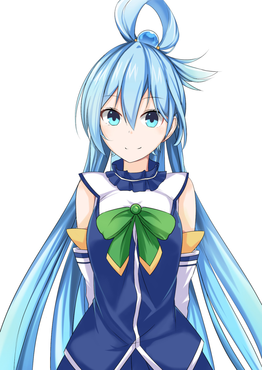 The Big ImageBoard (TBIB) - 1girl aqua (konosuba) arms behind back bad id bad pixiv id blue eyes ...