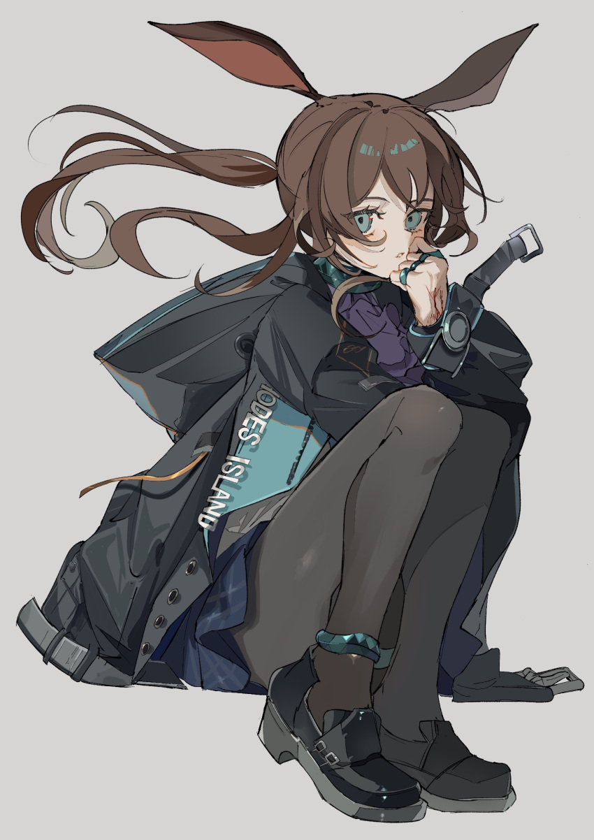 The Big ImageBoard (TBIB) - 1girl amiya (arknights) animal ears anklet arknights ascot black ...