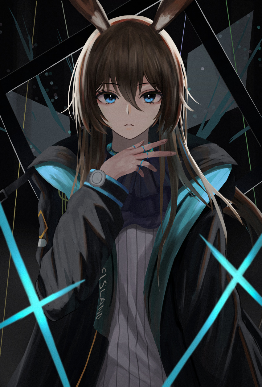 The Big ImageBoard (TBIB) - 1girl absurdres amiya (arknights) animal ears arknights black jacket ...