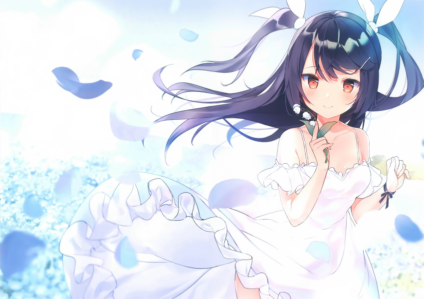 The Big Imageboard Tbib Black Hair Blush Cona Kinaco Dress Flowers