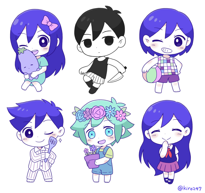 The Big ImageBoard (TBIB) - 2girls 4boys antenna hair aubrey (headspace) (omori) aubrey (omori ...