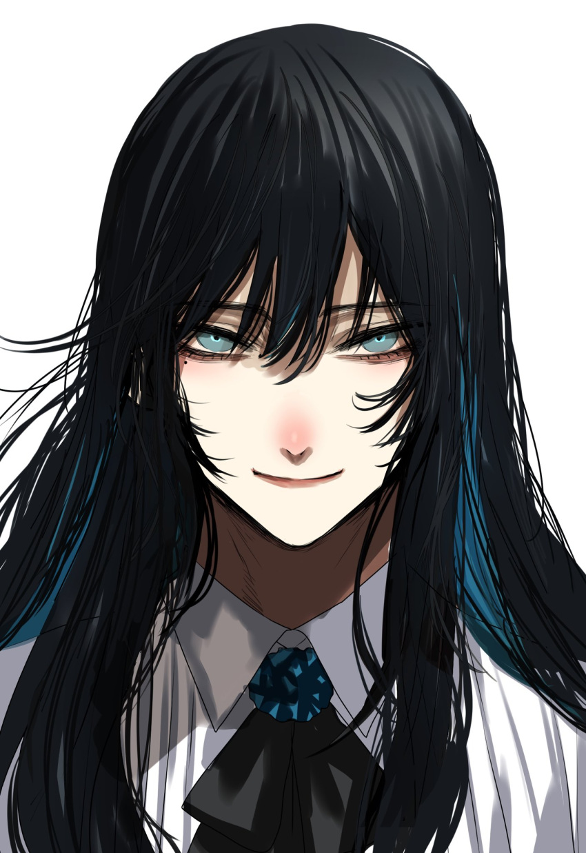 The Big ImageBoard (TBIB) - 1girl ado (utaite) black bow black bowtie black hair blue eyes blue ...