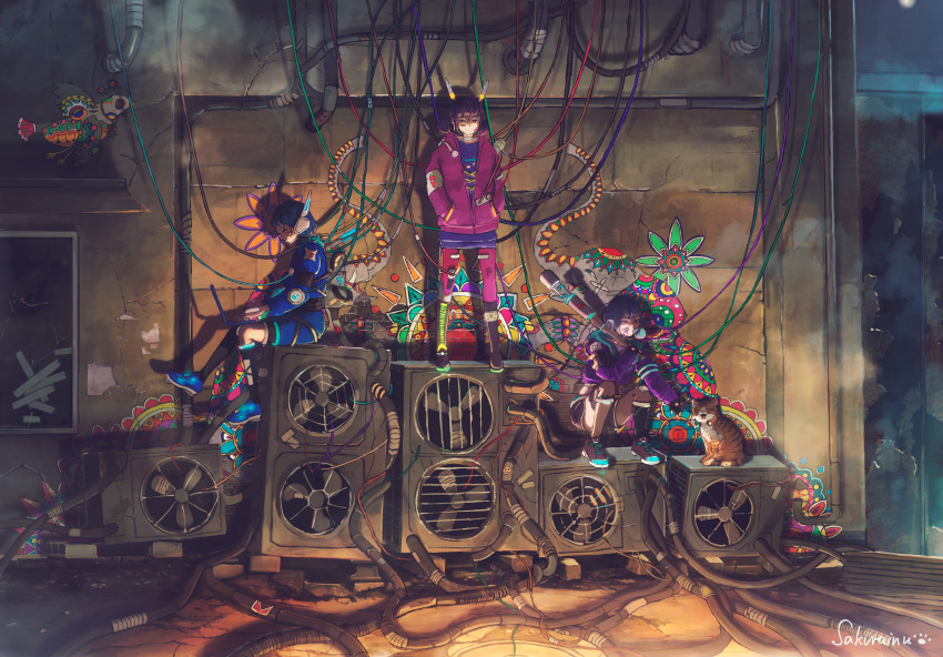 The Big ImageBoard (TBIB) - animal building cat headphones kneehighs ...