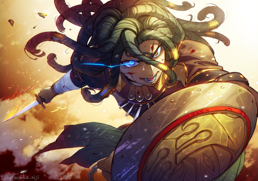 The Big ImageBoard (TBIB) - 1boy angry armor artist name blood blood on ...