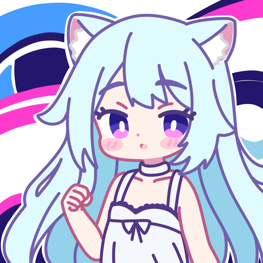 The Big ImageBoard (TBIB) - 1girl :o abstract background absurdres animal ear fluff animal ears ...