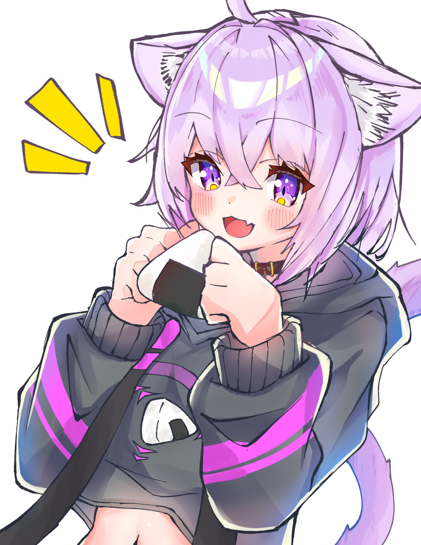 The Big ImageBoard (TBIB) - 1girl :d ahoge animal collar animal ear fluff animal ears black ...