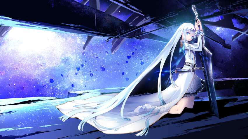 The Big ImageBoard (TBIB) - 1girl architecture blue eyes boots coat ...