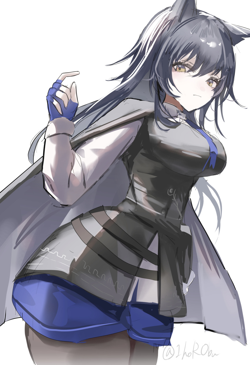 The Big ImageBoard (TBIB) - 1girl absurdres animal ears arknights belt black hair black ...