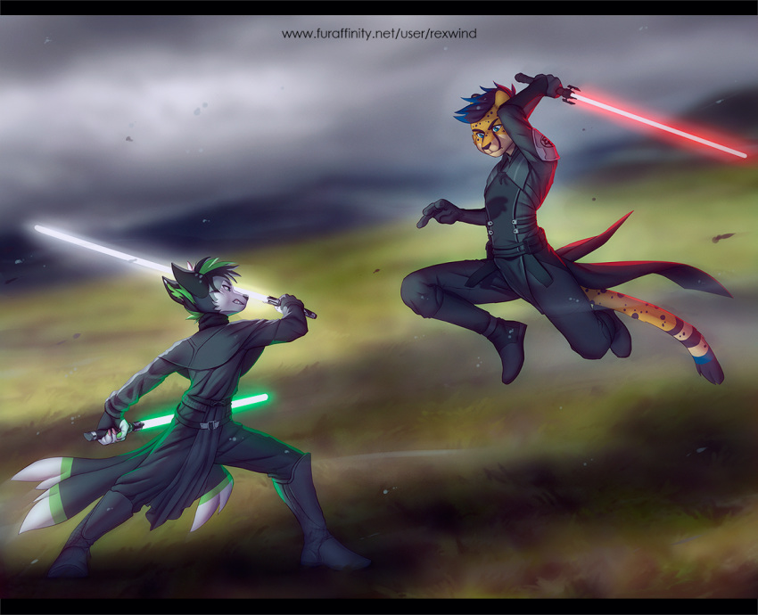 The Big ImageBoard (TBIB) - 3 tails anthro battle canid canine canis ...