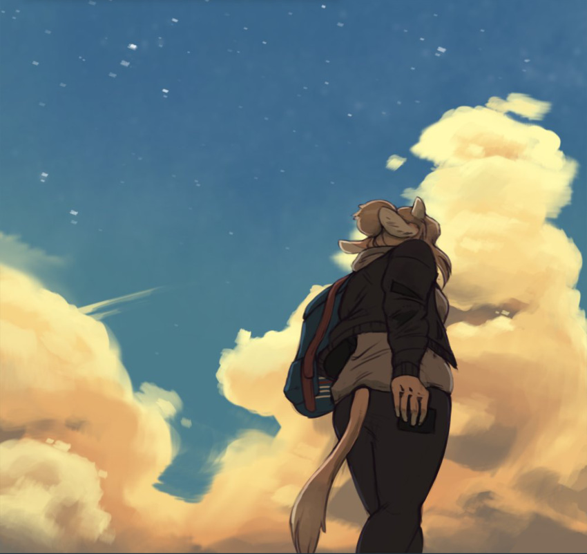 The Big ImageBoard (TBIB) - 2020 anthro backpack bovid bovine butt cattle clothing cloud ...