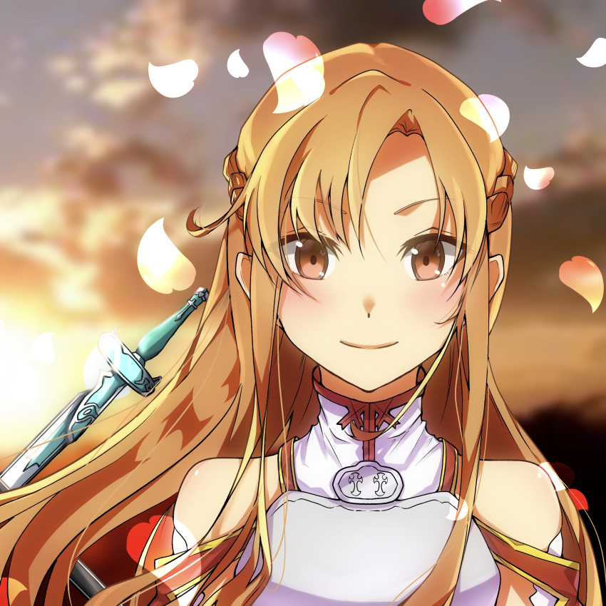The Big Imageboard Tbib 1girl Asuna Sao Bangs Braid Breastplate