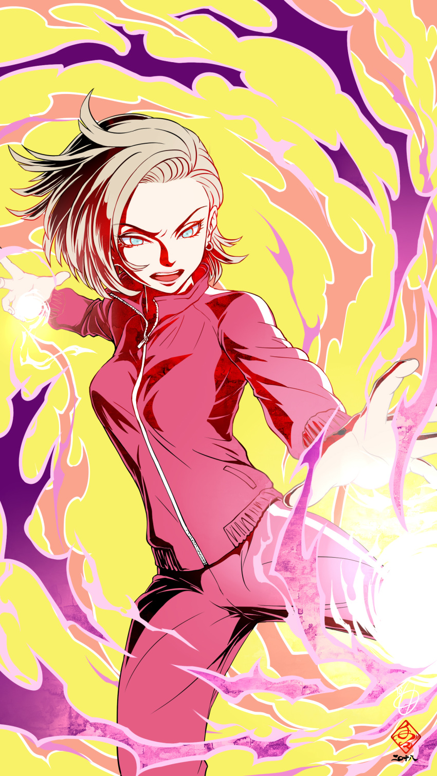 The Big Imageboard Tbib 1girl Absurdres Android 18 Blonde Hair Blue