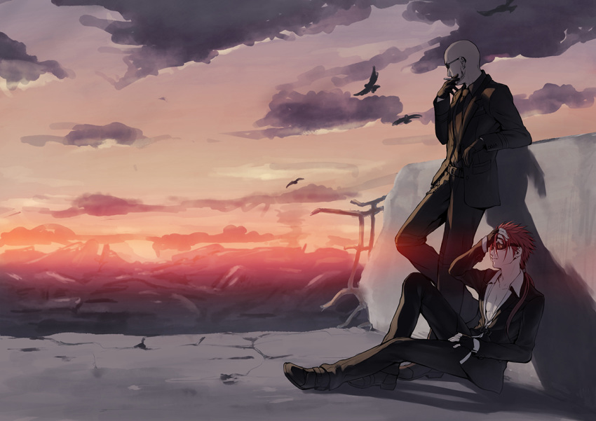 The Big ImageBoard (TBIB) - 2boys bald bird black footwear black gloves ...