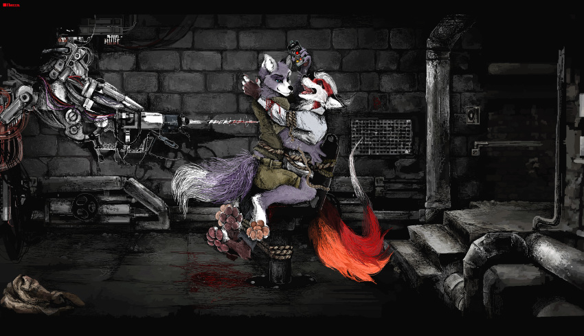 The Big Imageboard Tbib Anthro Arms Tied Barefoot Basement Bdsm