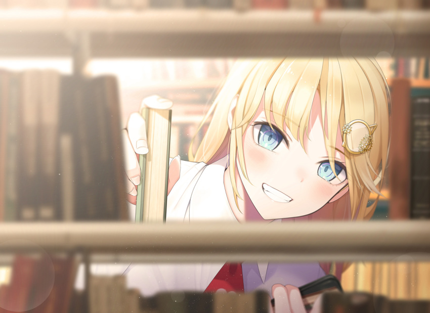 The Big ImageBoard (TBIB) - 1girl :d blonde hair blue eyes blurry ...