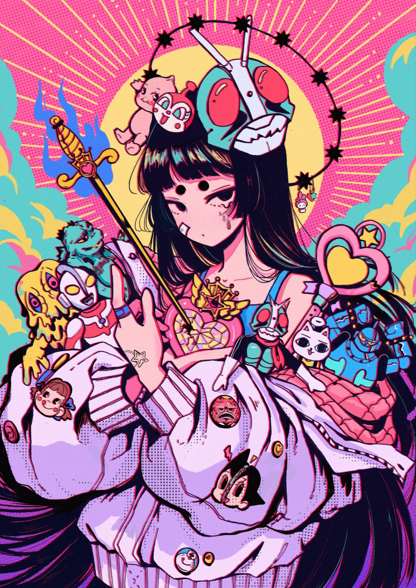 The Big Imageboard Tbib 1girl Atom Tetsuwan Atom Black Eyes Black