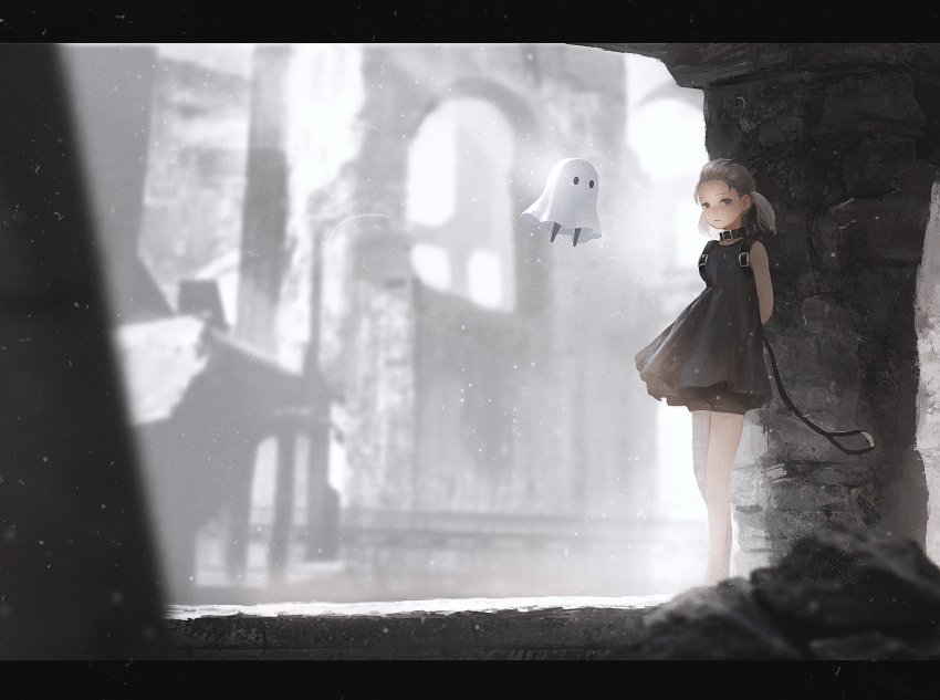 The Big ImageBoard (TBIB) - 1girl absurdres anna (drw01) bandaged leg bandages black collar ...