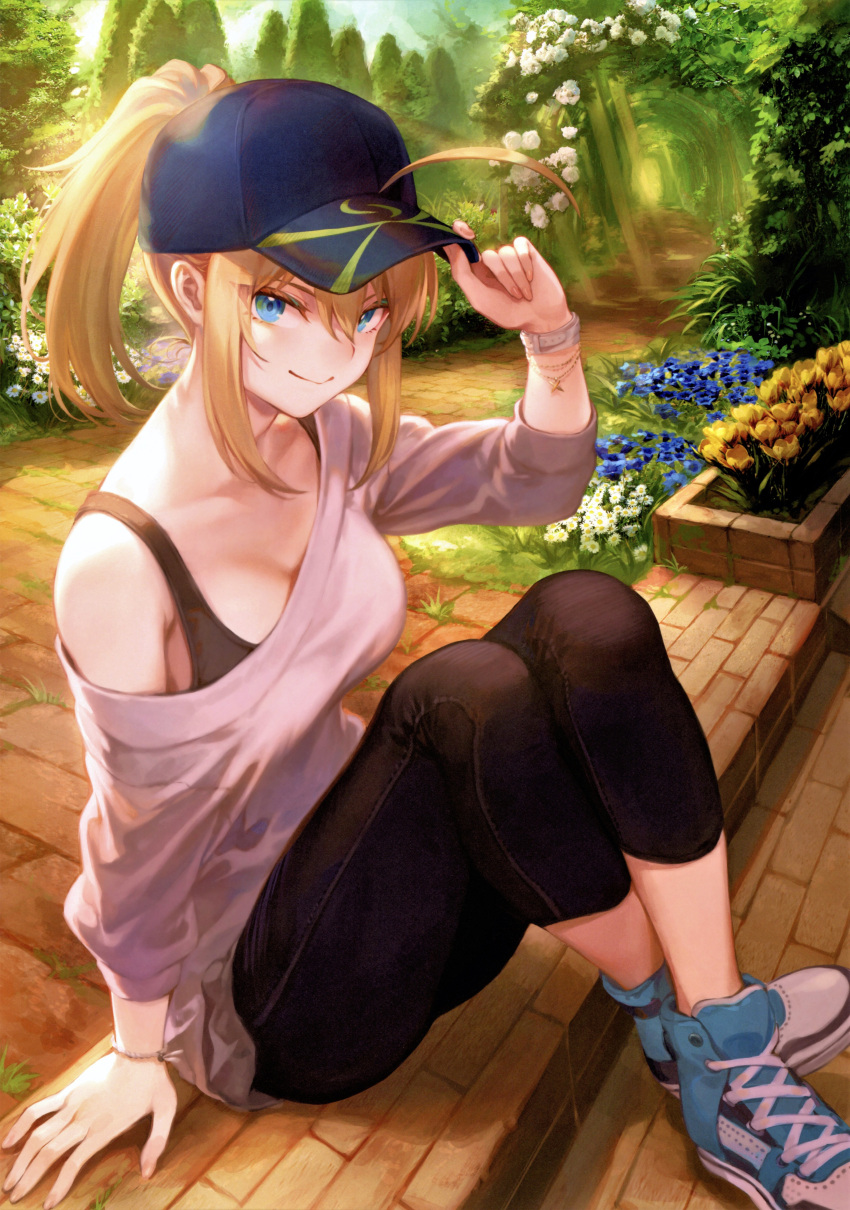 The Big ImageBoard (TBIB) - 1girl absurdres adjusting clothes adjusting headwear ahoge arm ...