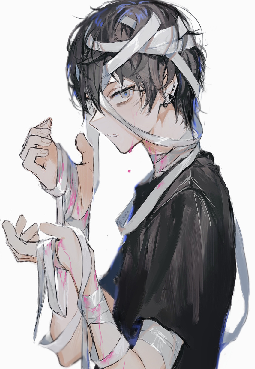 The Big ImageBoard (TBIB) - 1boy absurdres bad id bad twitter id bandaged arm bandaged hand ...