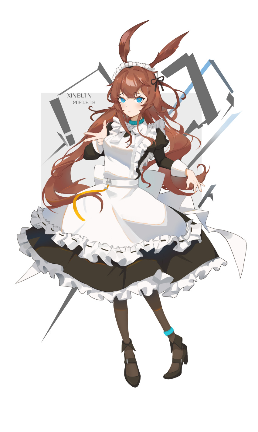 The Big ImageBoard (TBIB) - 1girl absurdres amiya (arknights) animal ears anklet apron arknights ...