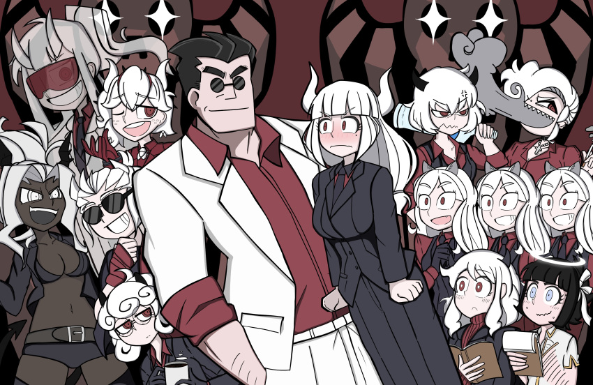 The Big ImageBoard (TBIB) - 1boy 6+girls absurdres angel animal ears azazel (helltaker ...