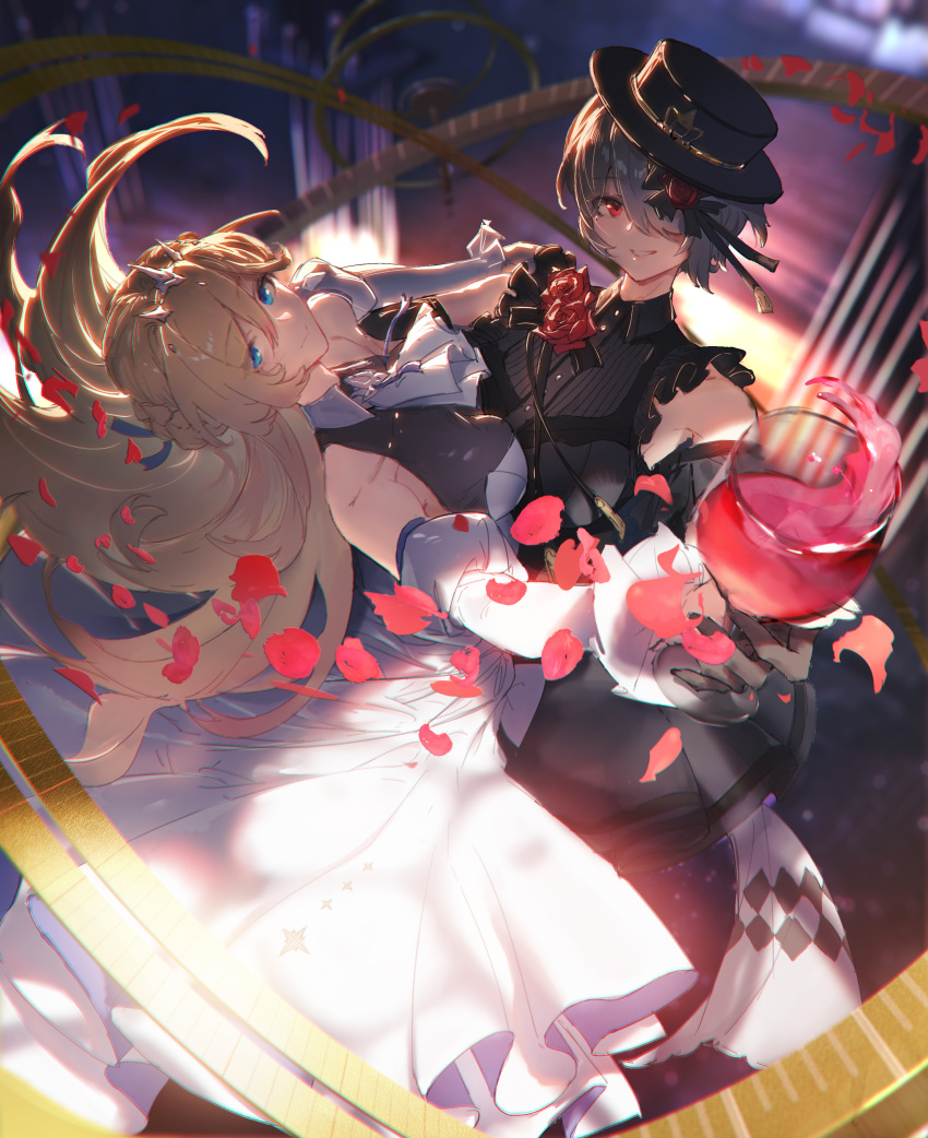 The Big Imageboard Tbib 2girls D Absurdres Alcohol Bangs Bare