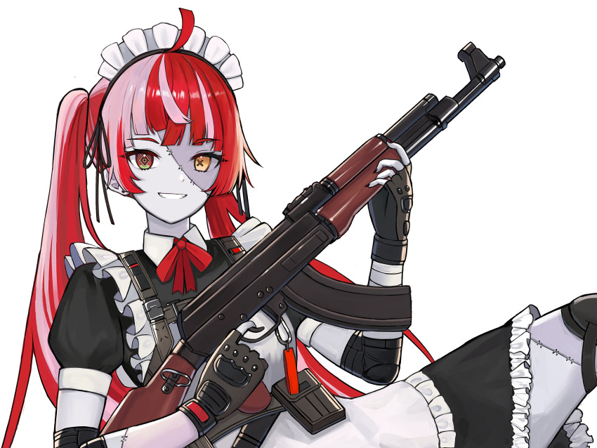 The Big ImageBoard (TBIB) - 1girl absurdres ahoge ak-47 alternate costume alternate hairstyle ...