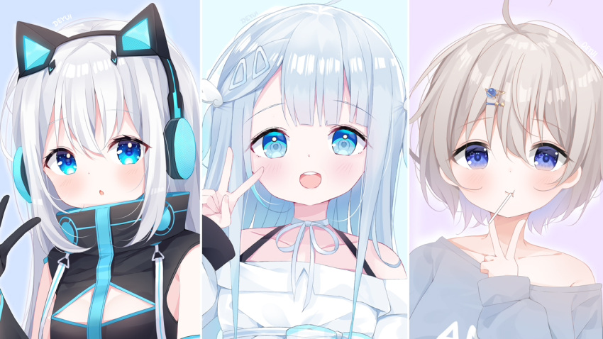 The Big ImageBoard (TBIB) - 3girls :d :t ahoge amatsuka uto animal ear ...