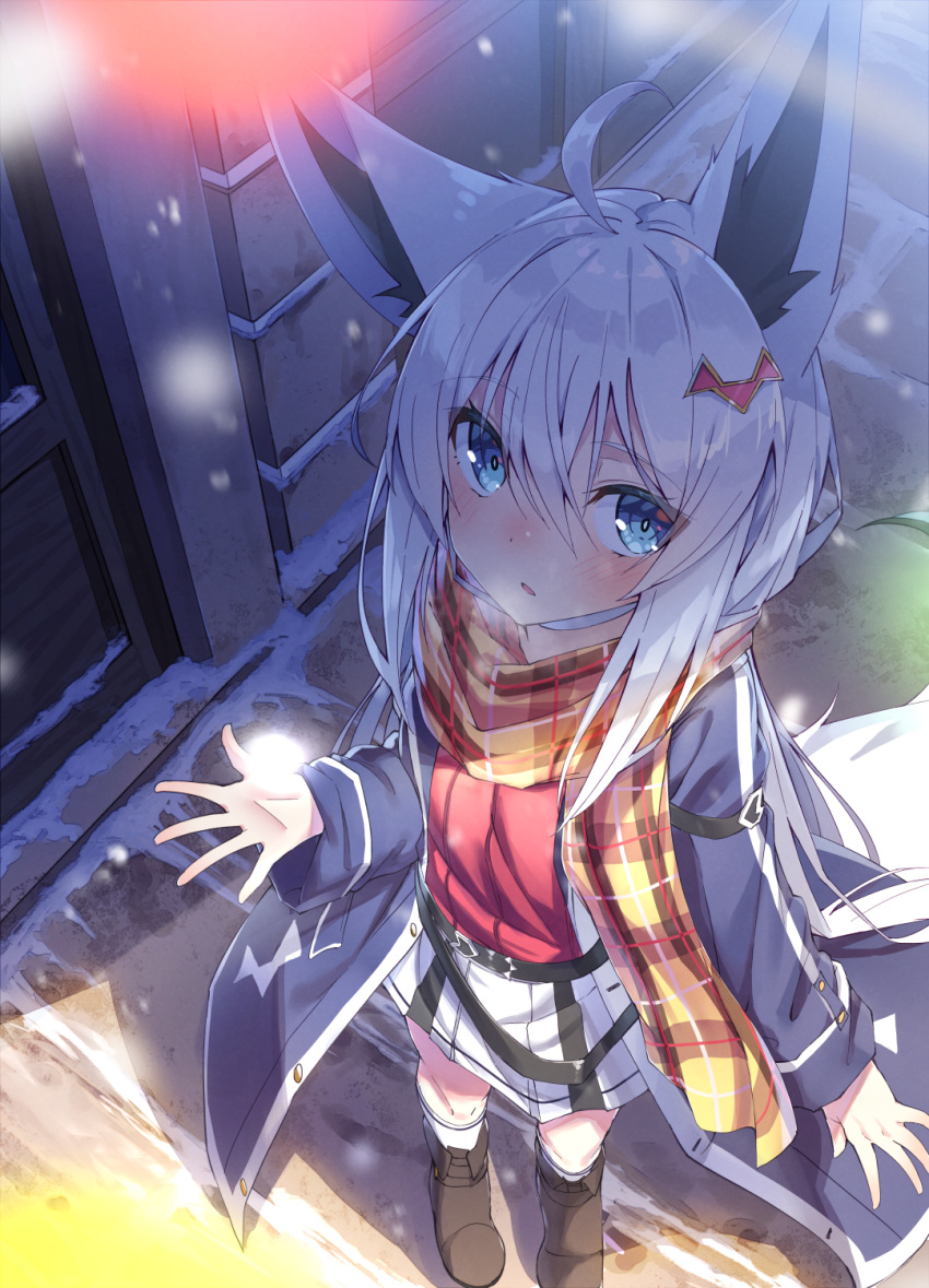 The Big ImageBoard (TBIB) - 1girl ahoge animal ears blue eyes blue ...