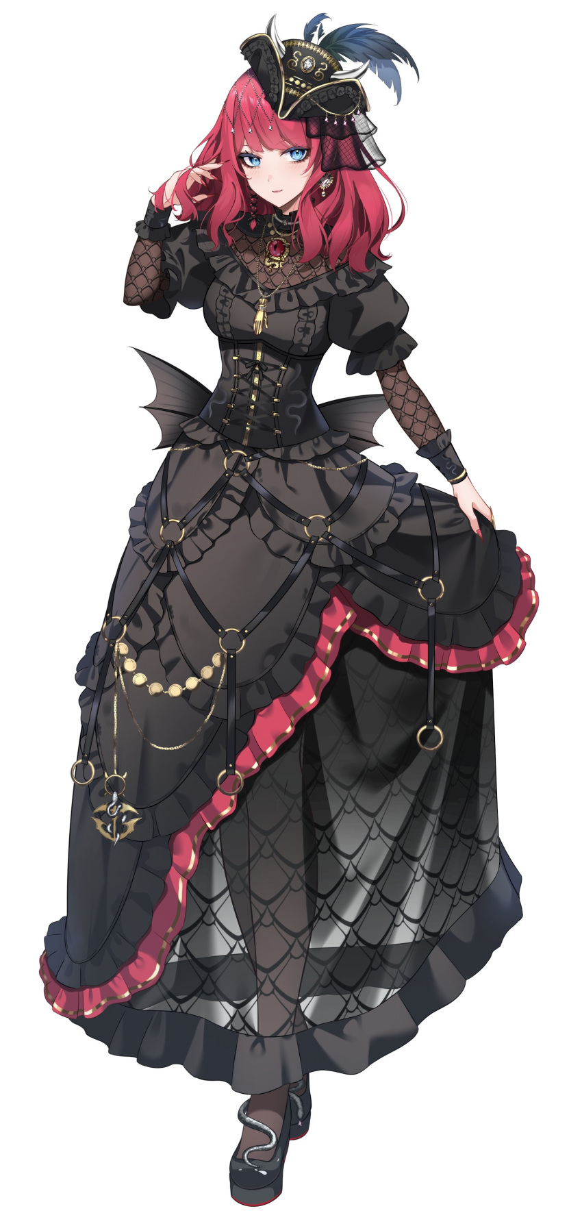 The Big ImageBoard (TBIB) - 1girl absurdres adjusting hair akatsuki hotaru black dress black hat ...