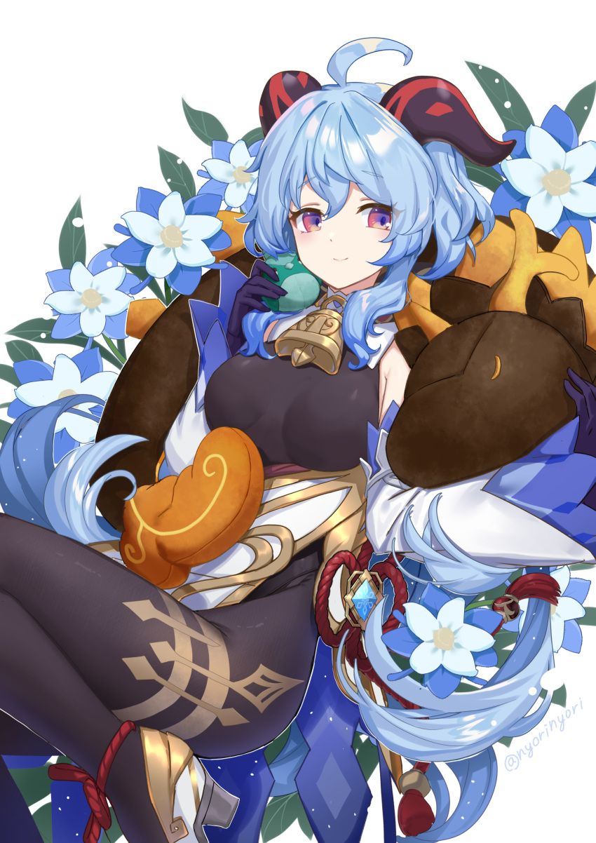 The Big Imageboard Tbib 1girl Ahoge Bell Black Bodysuit Black
