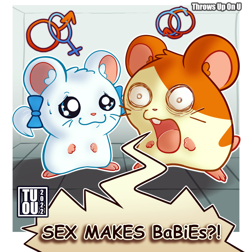 The Big Imageboard Tbib Absurd Res Bijou Hamtaro Cricetid Duo Female Female Symbol Feral