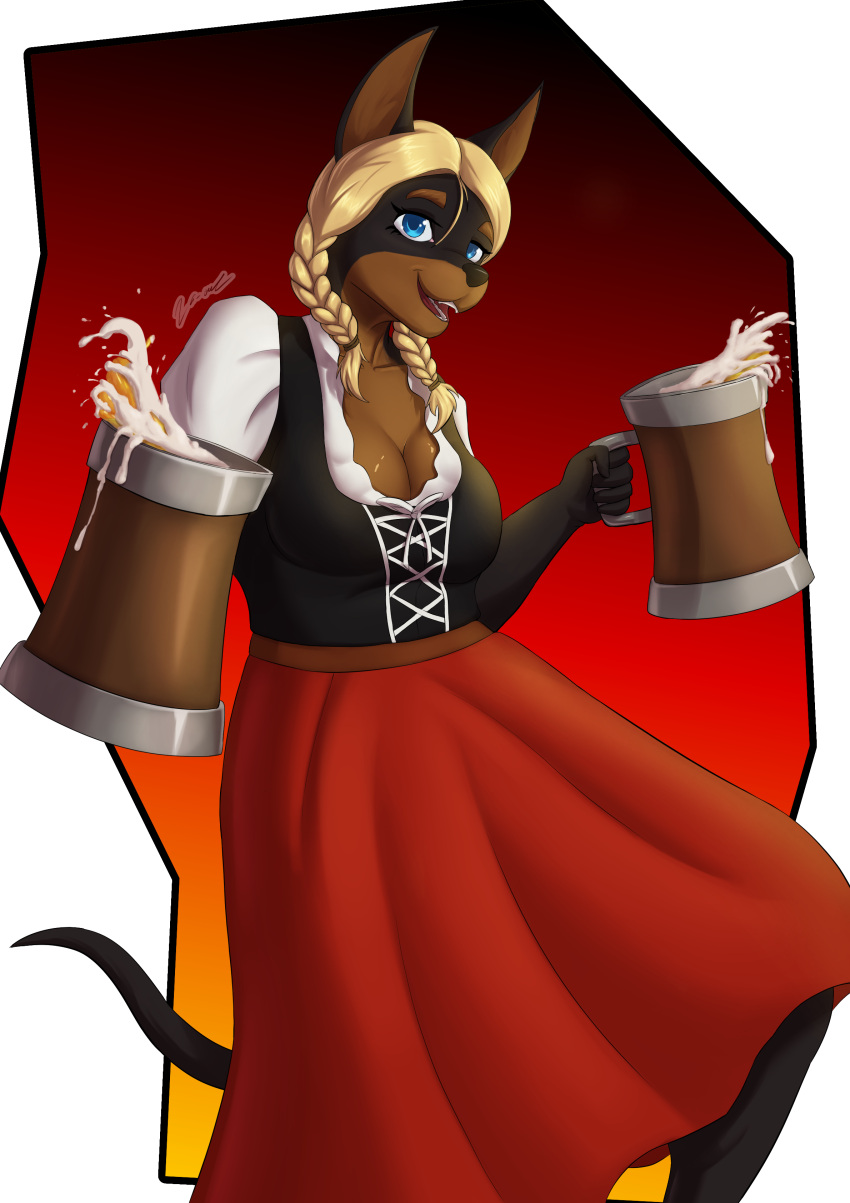The Big Imageboard Tbib Absurd Res Alcohol Anthro Beer Beverage Blonde Hair Blue Eyes